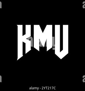 KMU letter logo design for technology company. KMU logo design black ...