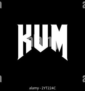 KUM letter logo design for technology company. KUM logo design black ...