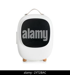 Small cosmetic refrigerator on white background Stock Photo - Alamy