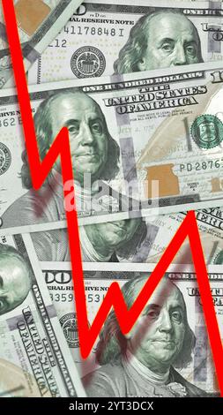 Recession and crisis concept with the decline chart Stock Photo - Alamy