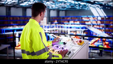 Fulfilment Center Warehouse Control Panel And Switch Board Stock Photo ...