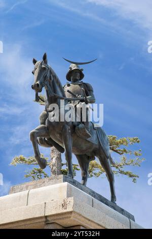 Statue of Date Masamune at Aoba Castle Site Stock Photo - Alamy