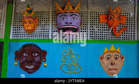 Renowned traditional masks of Samaguri Satra, Majuli Island, Assam ...