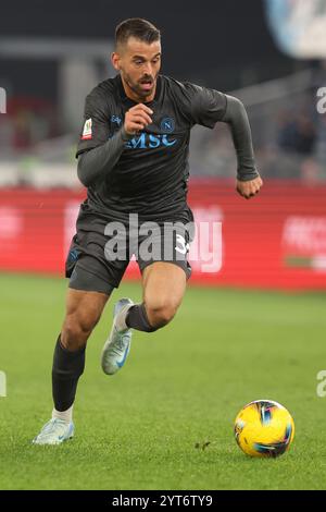 Leonardo Spinazzola of SSC Napoli in action during the Serie A Enelive ...