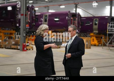 Transport Secretary Heidi Alexander (left) at Reading train station at ...