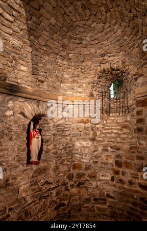 The Crypt at St. Nicholas Church, Messines, Belgium. Used as a German ...