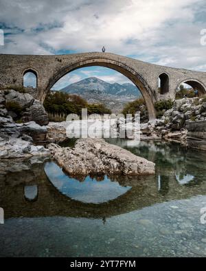 Mesi Bridge in Northern Albania, Balkans, Eastern Europe Stock Photo ...