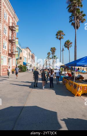Vibrant Scene at Venice Beach Boardwalk in Los Angeles, California ...
