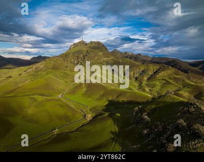 FEBRUARY 2023, SUTTER BUTTES, N CALIFORNIA, USA - aerial view of ...
