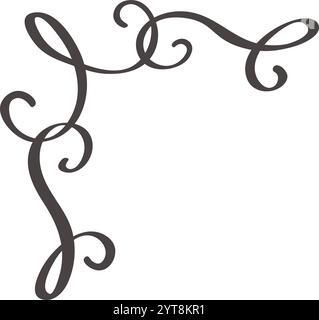 art calligraphy flourish of vintage decorative whorls for design ...
