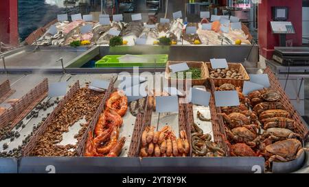 Various seafood seen at the Normandy region of northern France Stock ...