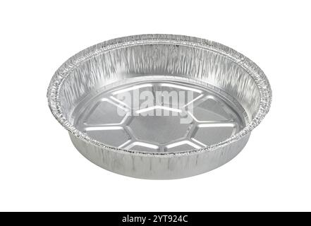 Round aluminum take out take away container with lid Stock Photo - Alamy