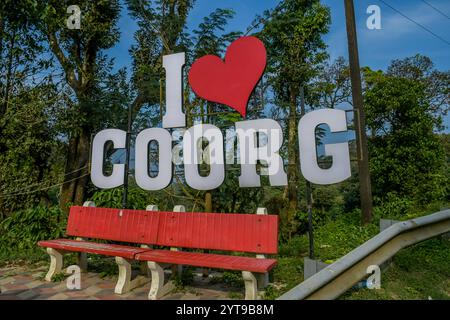 Coorg welcome sign board in karnataka India Stock Photo - Alamy
