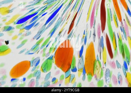 Inclusions in a glass object Stock Photo - Alamy