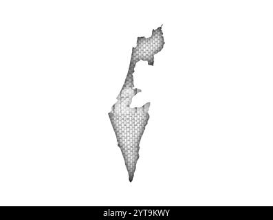Map of Israel on old linen Stock Photo - Alamy