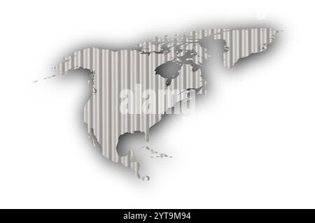 Map of North America on corrugated iron Stock Photo - Alamy