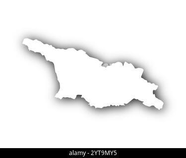 Contour Georgia map Stock Photo - Alamy