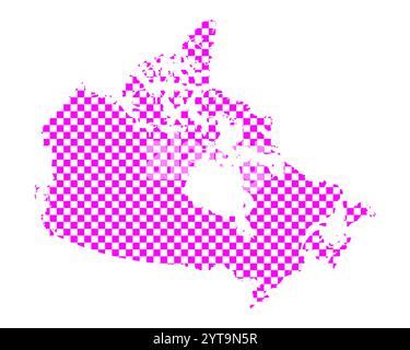 Map of Canada in checkerboard pattern Stock Photo - Alamy