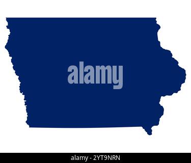 Map of Iowa Stock Photo - Alamy