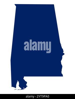 Map of Alabama Stock Photo - Alamy