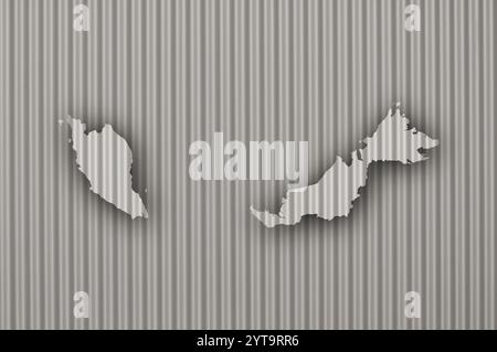 Map of Malaysia on corrugated iron Stock Photo - Alamy