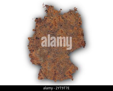 Map of Germany on texture Stock Photo - Alamy