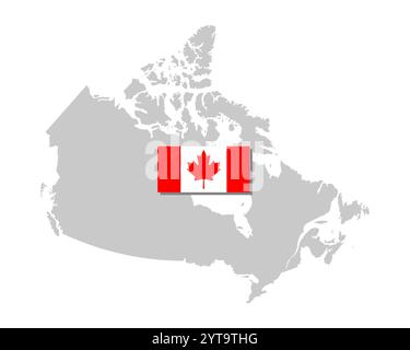 Map of Canada with shadows Stock Photo - Alamy