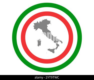 Map of Italy in circles Stock Photo - Alamy