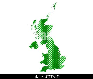 Map of Great Britain in rectangular meshes Stock Photo - Alamy