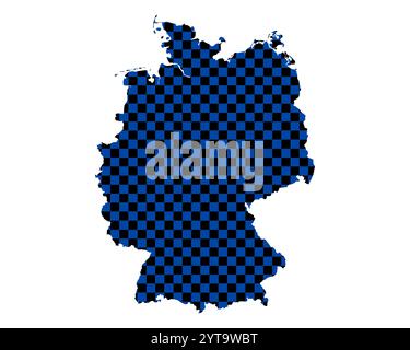 Map of Germany in checkerboard pattern Stock Photo - Alamy