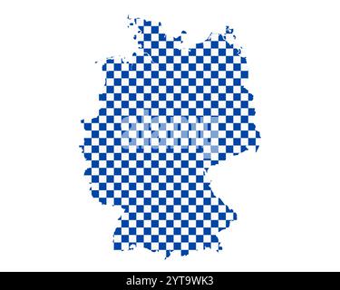 Map of Germany in checkerboard pattern Stock Photo - Alamy