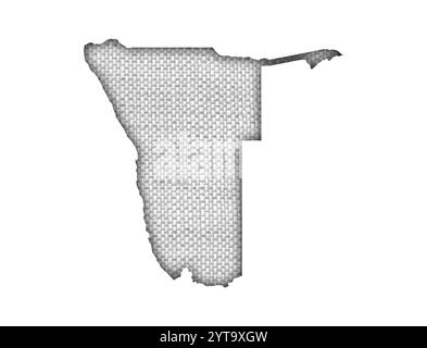 Map of Namibia on old linen Stock Photo - Alamy