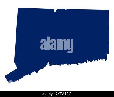 Map of Connecticut in USA Stock Photo - Alamy