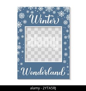 Winter wonderland photo booth frame with transparent background ...