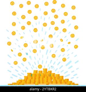 Money blast symbolizes financial success with an explosive display of ...