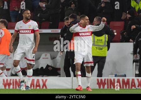 Jubel zum 1:2 durch Josha Vagnoman (VfB Stuttgart, 4), Tor, Torjubel 1. Fu?ball Bundesliga, 1 ...