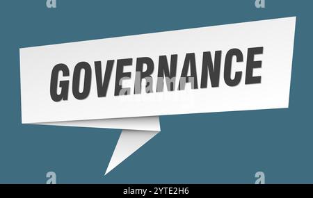 governance banner. governance speech bubble, label, sticker, ribbon ...