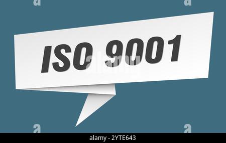 iso 9001 banner template. ribbon label sticker. sign Stock Vector Image ...