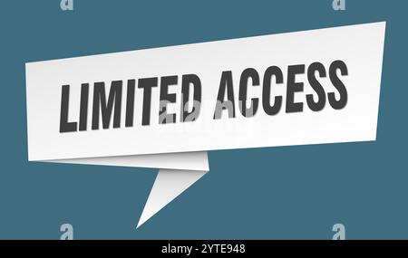 limited access banner template. ribbon label sticker. sign Stock Vector ...