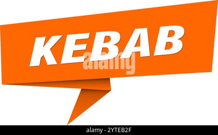 kebab banner. kebab speech bubble, label, sticker, ribbon, sign ...