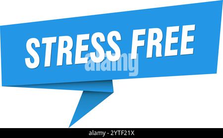 stress free banner template. ribbon label sticker. sign Stock Vector ...
