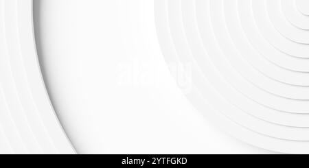 Concentric linear offset white rings or circles steps lit from top ...