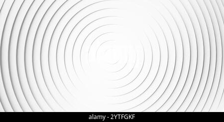 Concentric linear offset white rings or circles steps background ...