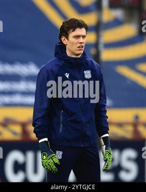 Scotland goalkeeper Jon McCracken during a training session at Lesser ...