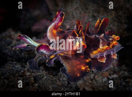 Eye level with an Flamboyant cuttlefish (Metasepia pfefferi Stock Photo ...