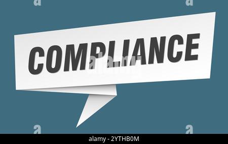 compliance banner. compliance speech bubble, label, sticker, ribbon ...