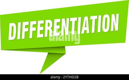 differentiation banner. differentiation speech bubble, label, sticker ...