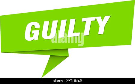 guilty banner. guilty speech bubble, label, sticker, ribbon, sign ...