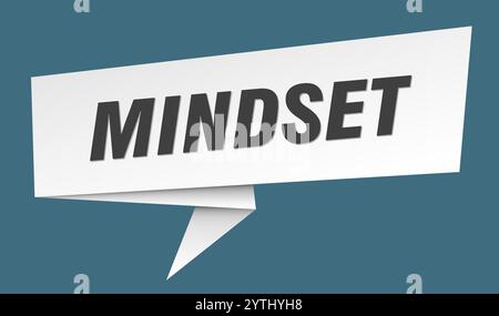 mindset speech bubble. mindset ribbon sign. mindset banner Stock Vector ...