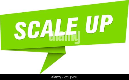 scale up banner template. ribbon label sticker. sign Stock Vector Image ...